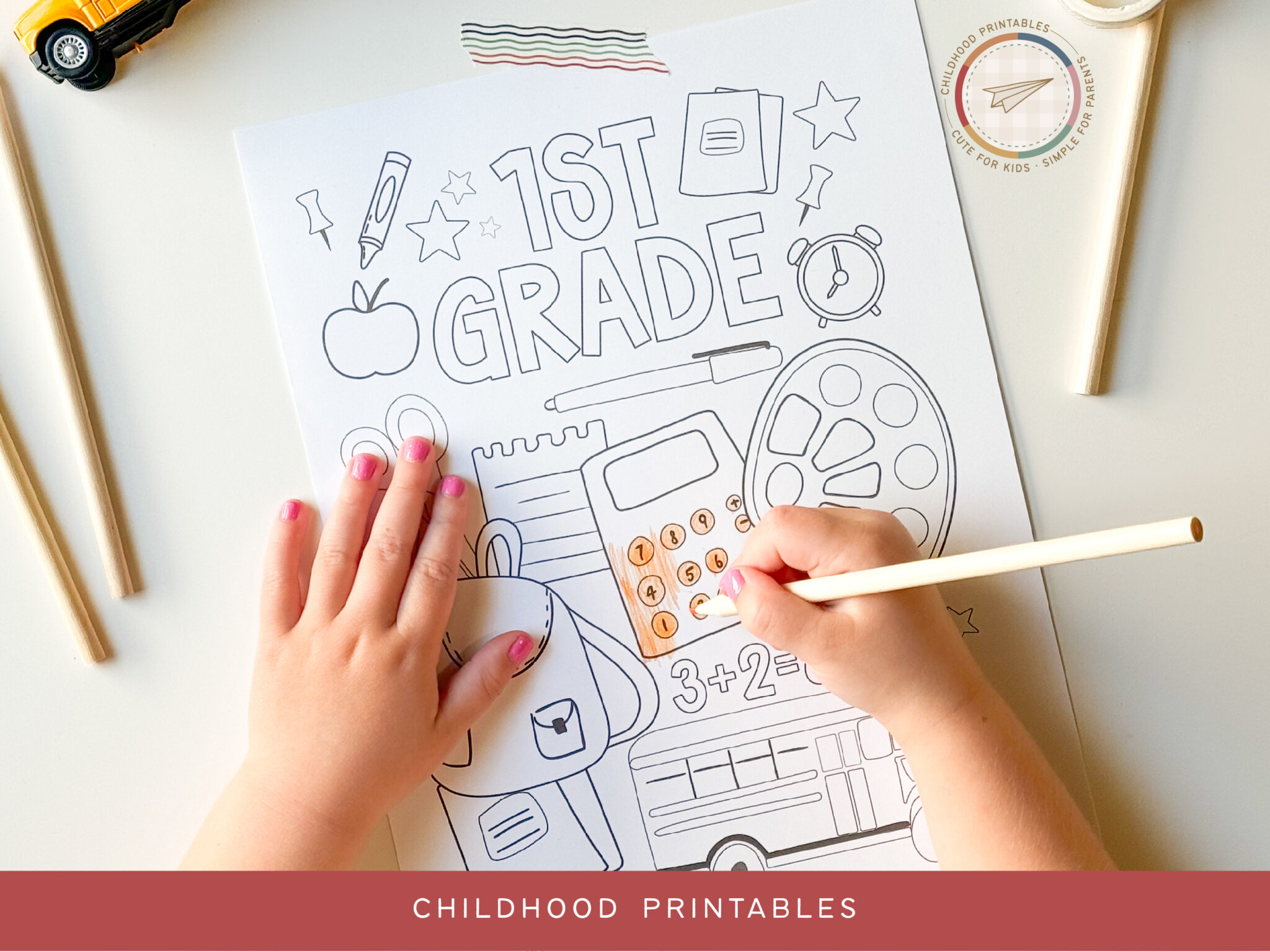 Back To School Grade Level Coloring Pages, Digital Download – Childhood ...