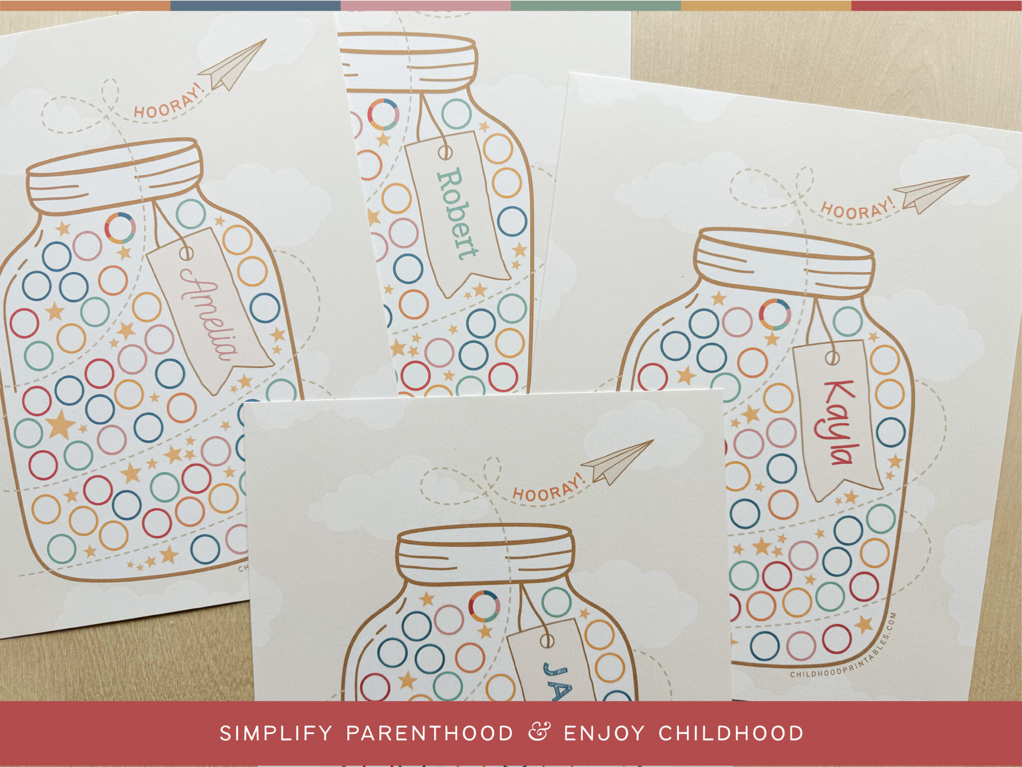 Marble Jar Reward Chart for Kids, Customizable Instant Download ...