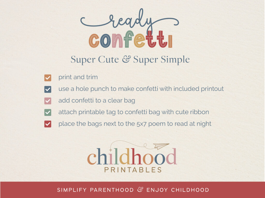 Printable Ready Confetti For Back To School, Digital Download ...
