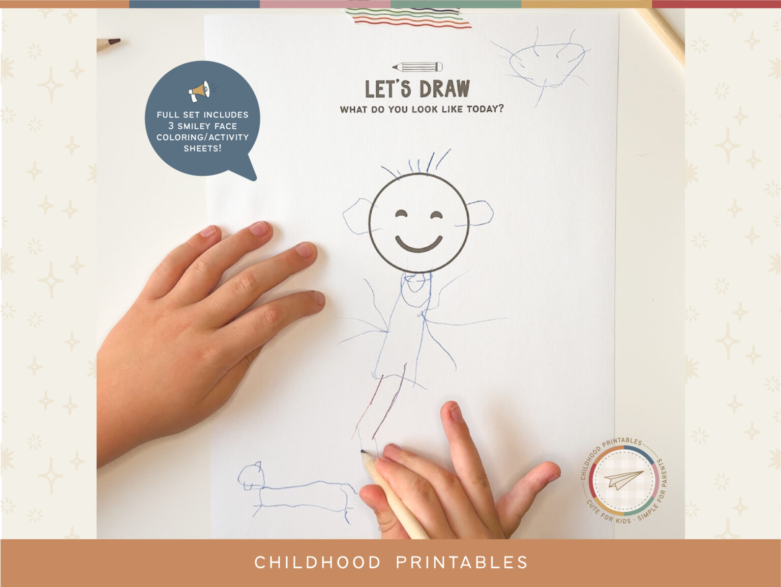 Smiley Face Coloring Activity Sheet Set, Digital Download – Childhood ...